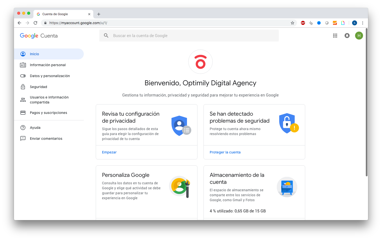 La cuenta de Google se actualiza con los nuevos elementos de diseño web ...
